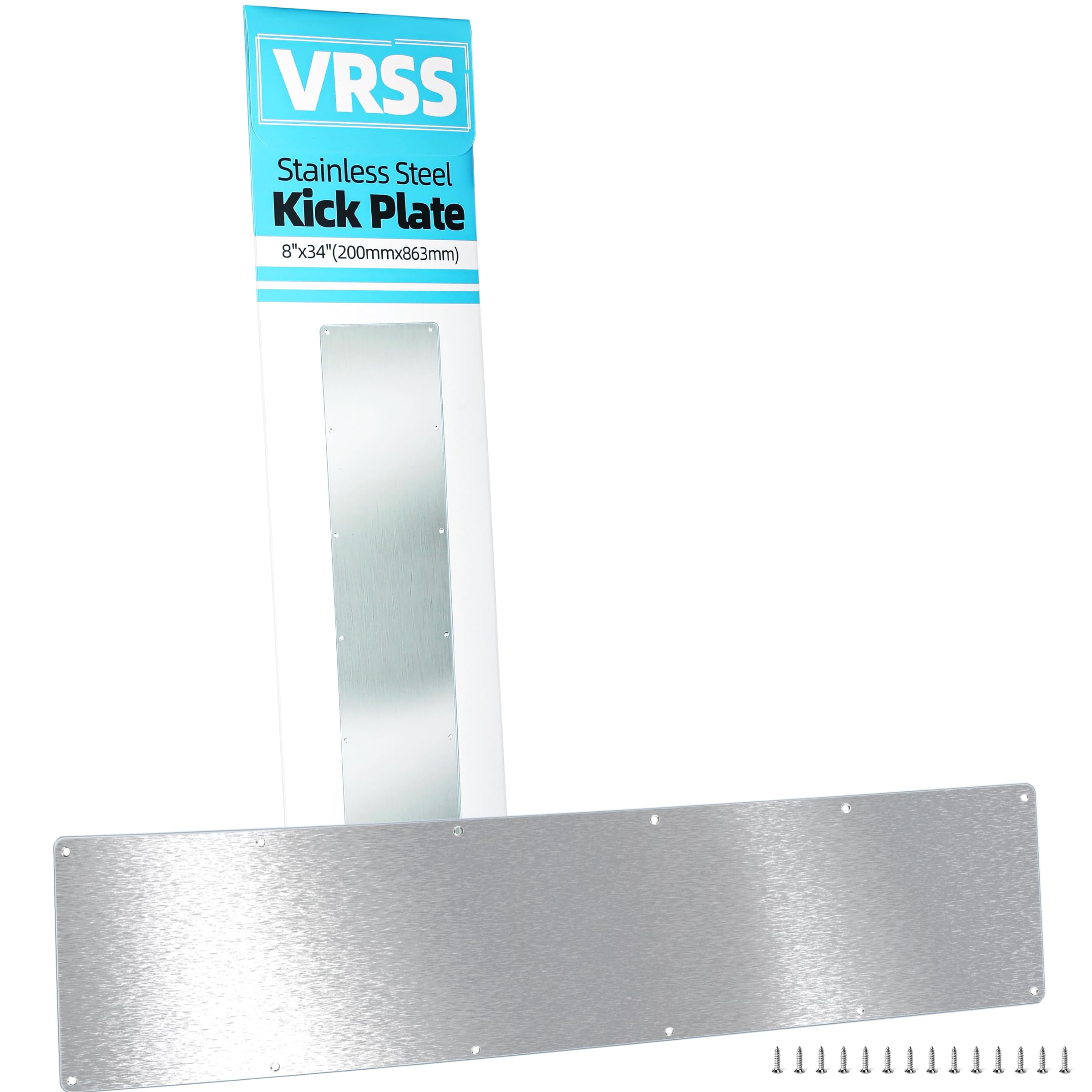VRSS 304 Stainless Steel Door Kick Plate 8 x 34/200mm x 863mm 18GA/1 ...