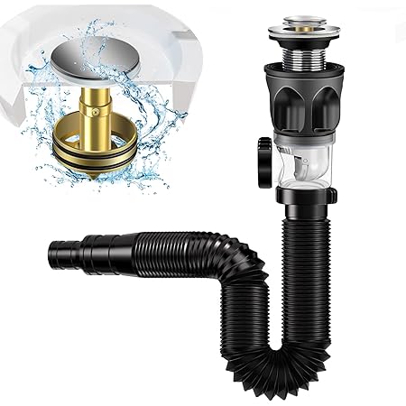 Flexible Extension Drain Pipe, Angle Simple Flexible 1-1/4" Extension ...