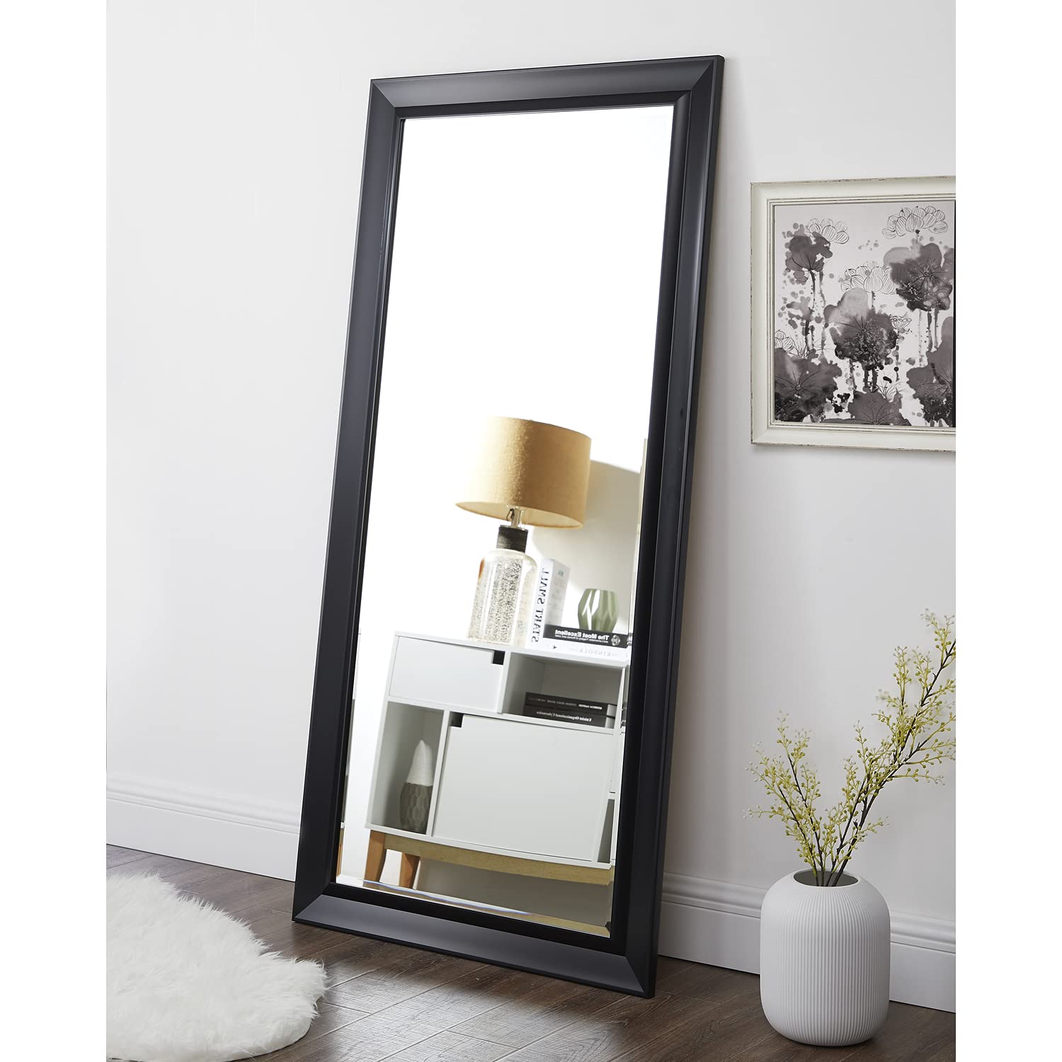 Amazon.com: Tall Mirror Full Body Oversize Mirror Bevelled Full Length ...
