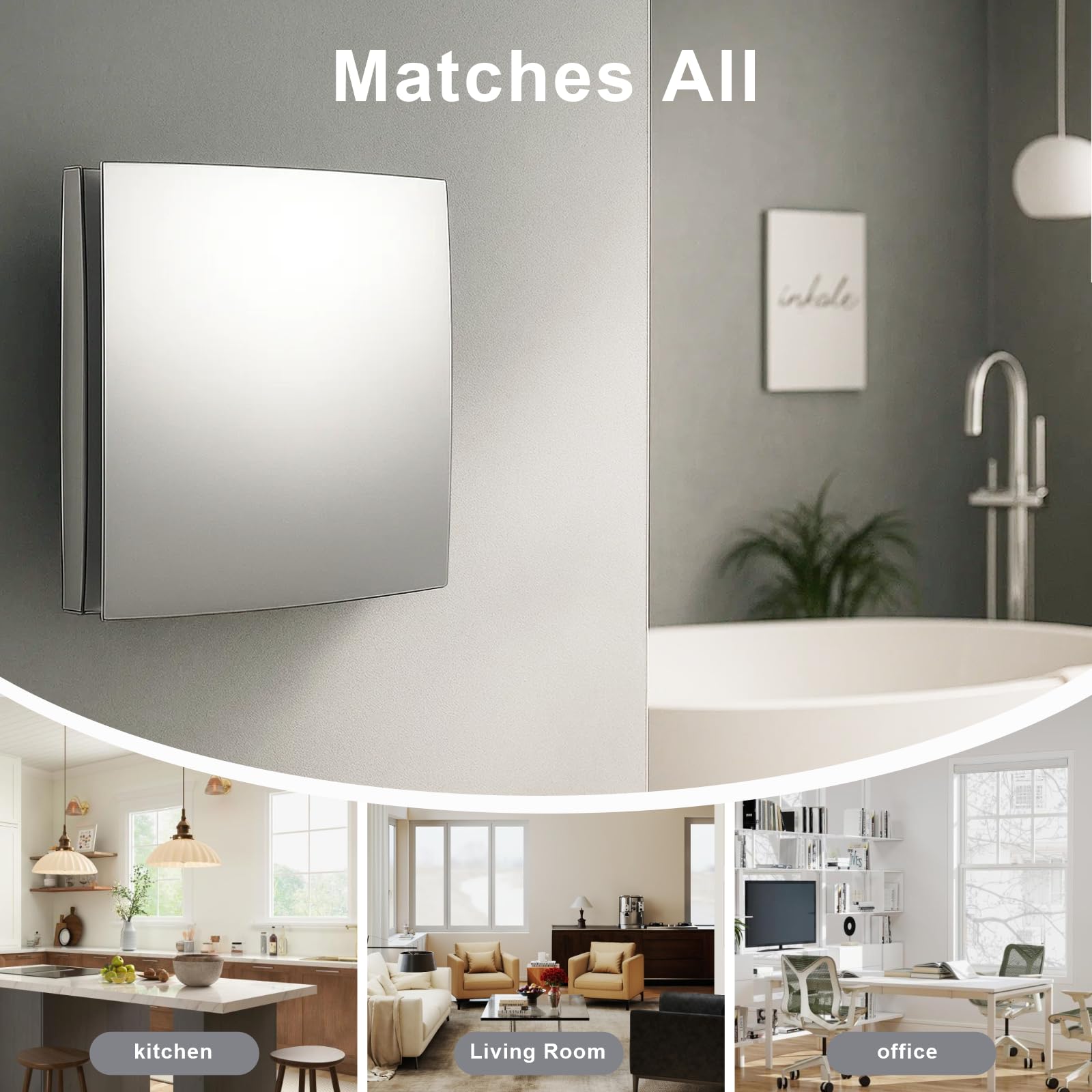 Snapklik.com : GROWNEER 6” Duct 8" Panel Window Exhaust Fan, 110 CFM ...