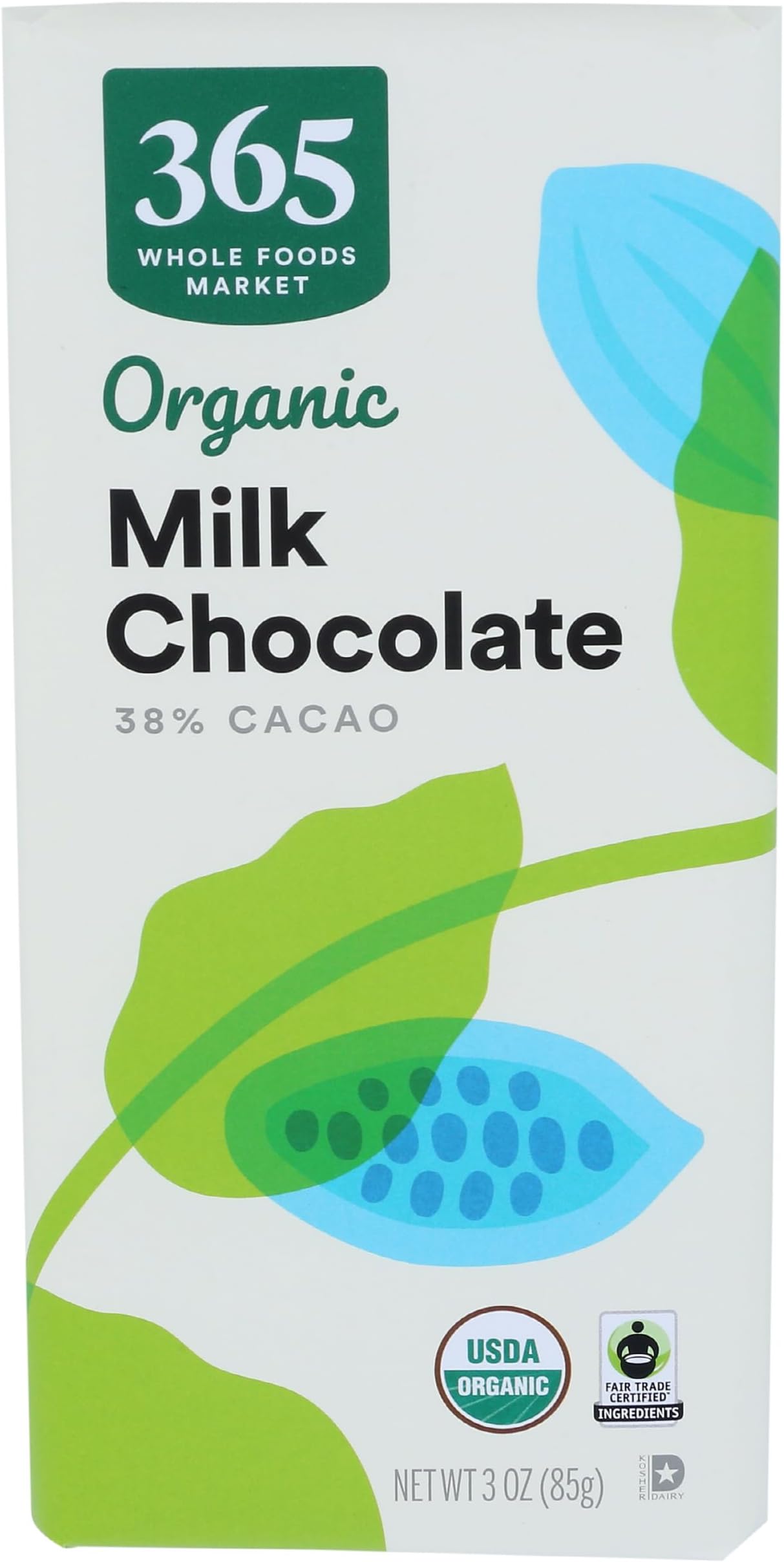 Amazon.com : Green & Black's Organic Dark Chocolate Bar, 85% Cacao, 10 ...