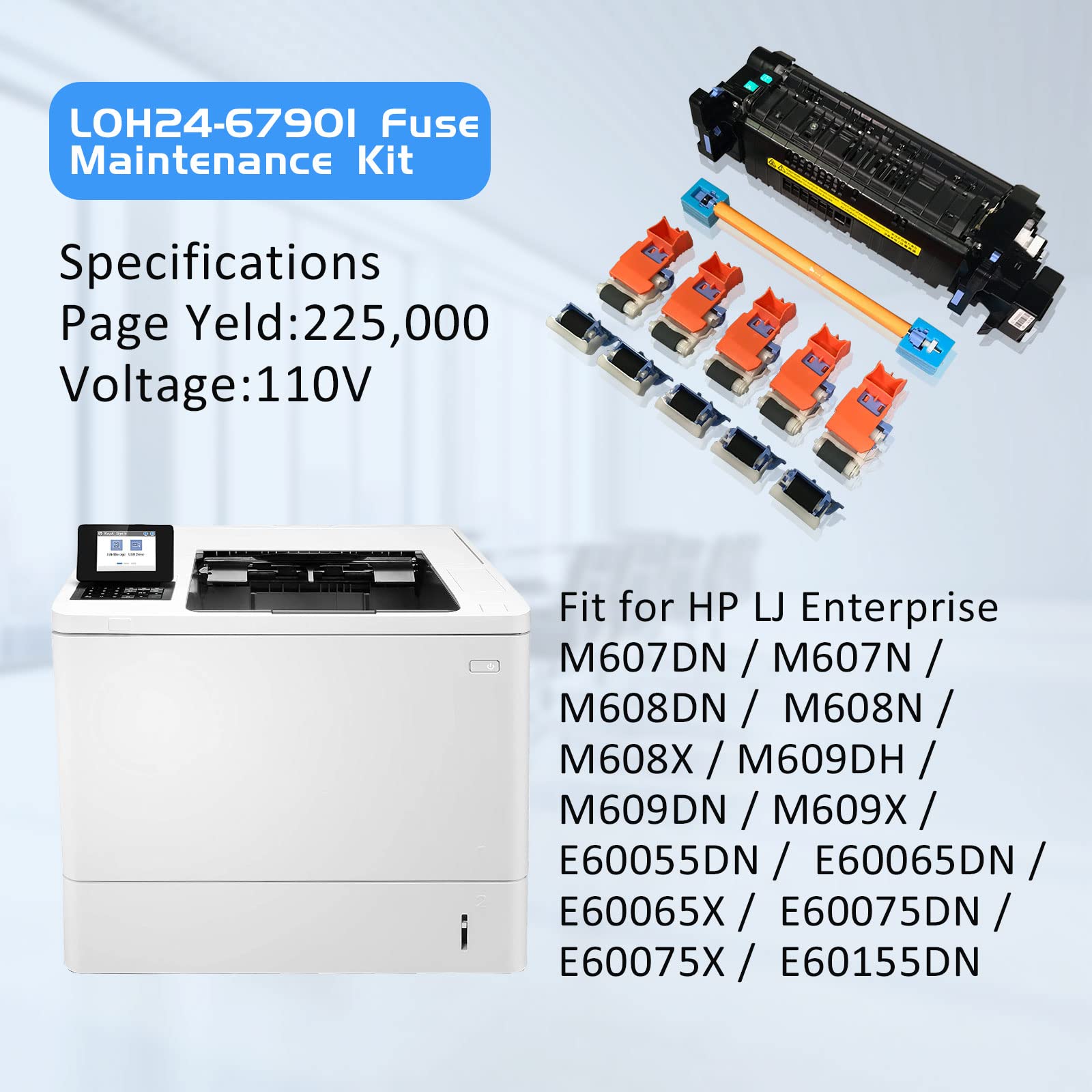 M607 M608 M609 Printer Fuser Unit L0H24A Maintenance Kit For HP ...