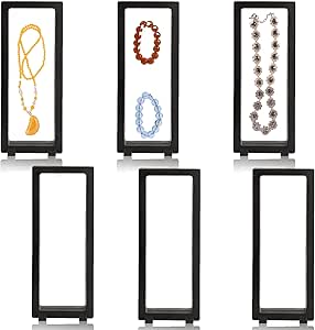 Amazon.com: LyyGuanYoo 6 Pack 3D Floating Frame Display Case, Coin Display Holder Stands, Black ...