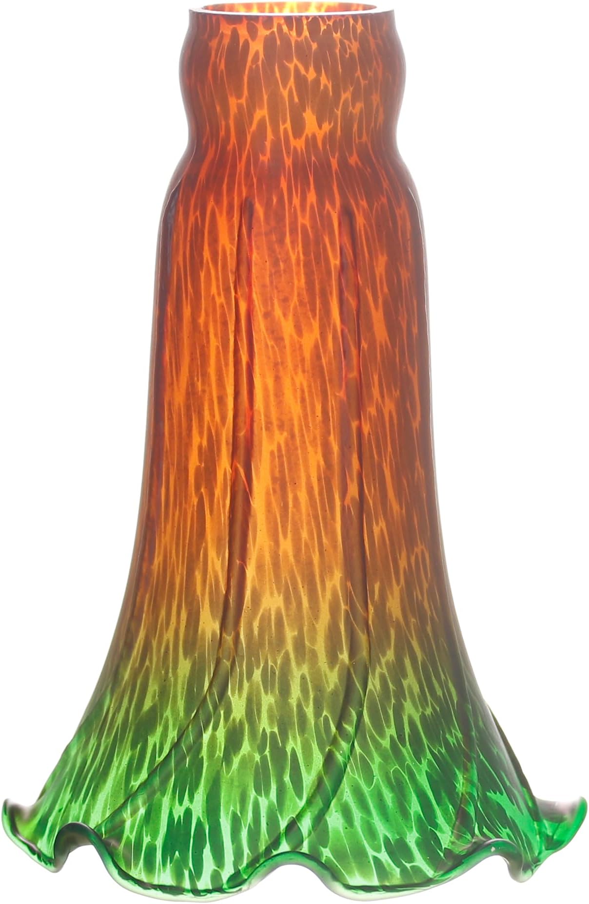 Lily Lampshade Only 3 Pack Green Tulip Flower Glass Lamp Shade ...