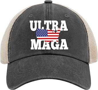 Generic Ultra MAGA Hat American Flag Baseball Cap 2024 Trump Trucker ...