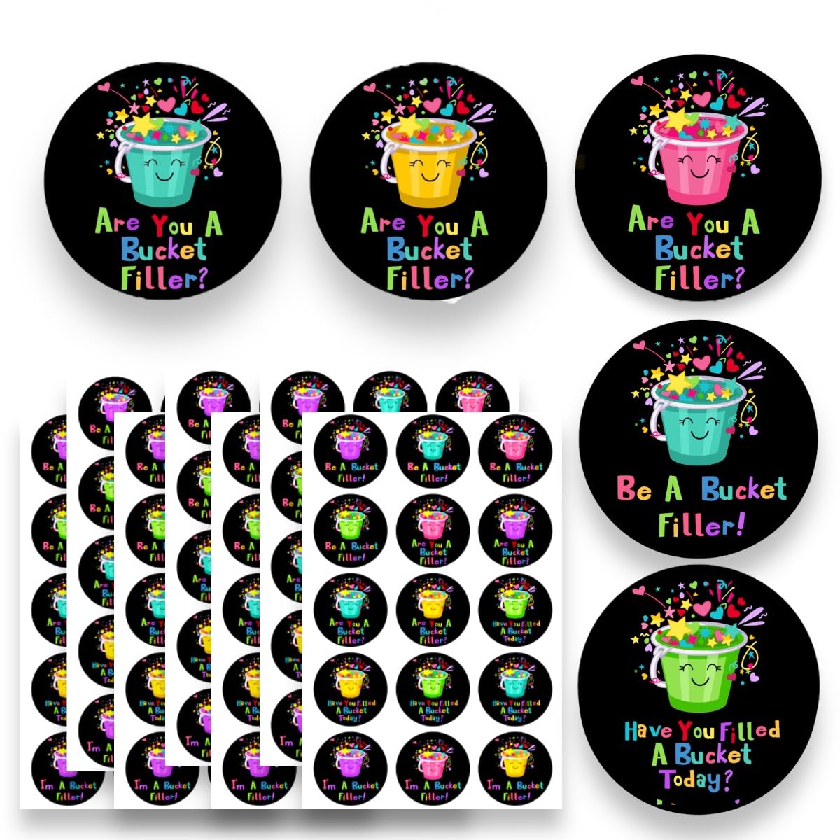 Amazon.com: Joyful Artistry Bucket Filler Stickers for Teachers, 150 ...