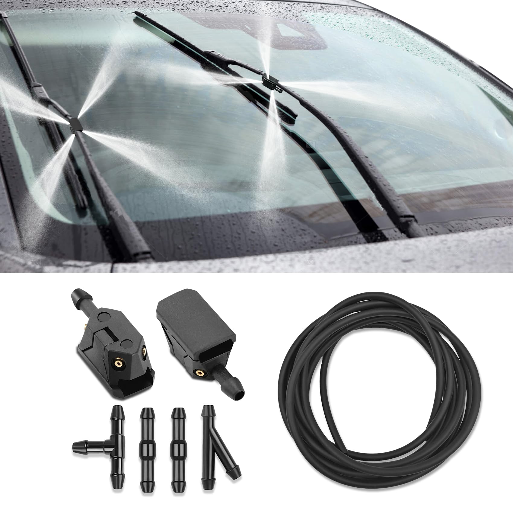 Amazon.com: HAOBO Windshield Washer Nozzles Kit, Windshield Washer ...