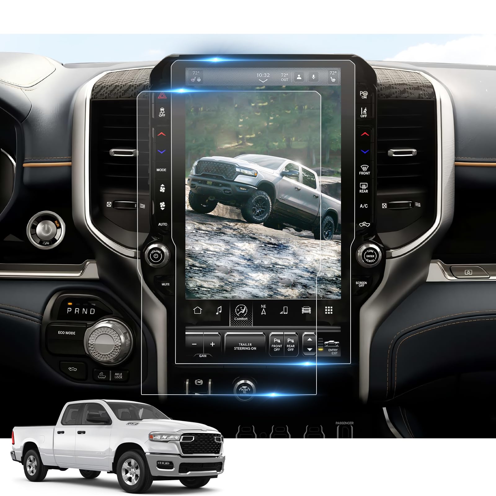 Bibibo 2pcs For 2025 Ram 1500 Screen Protector 2025 Dodge | Desertcart ...