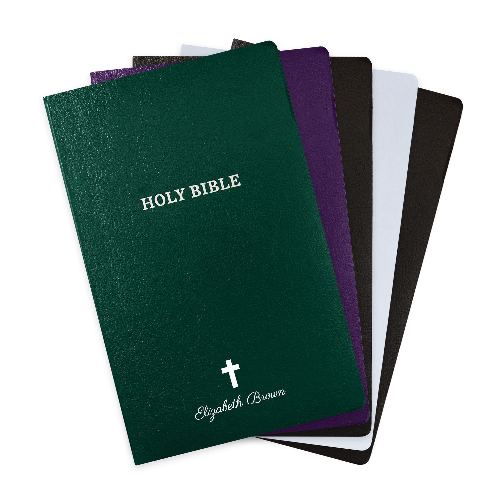 Amazon.com: Personalized KJV Bible King James Version Faux Leather ...