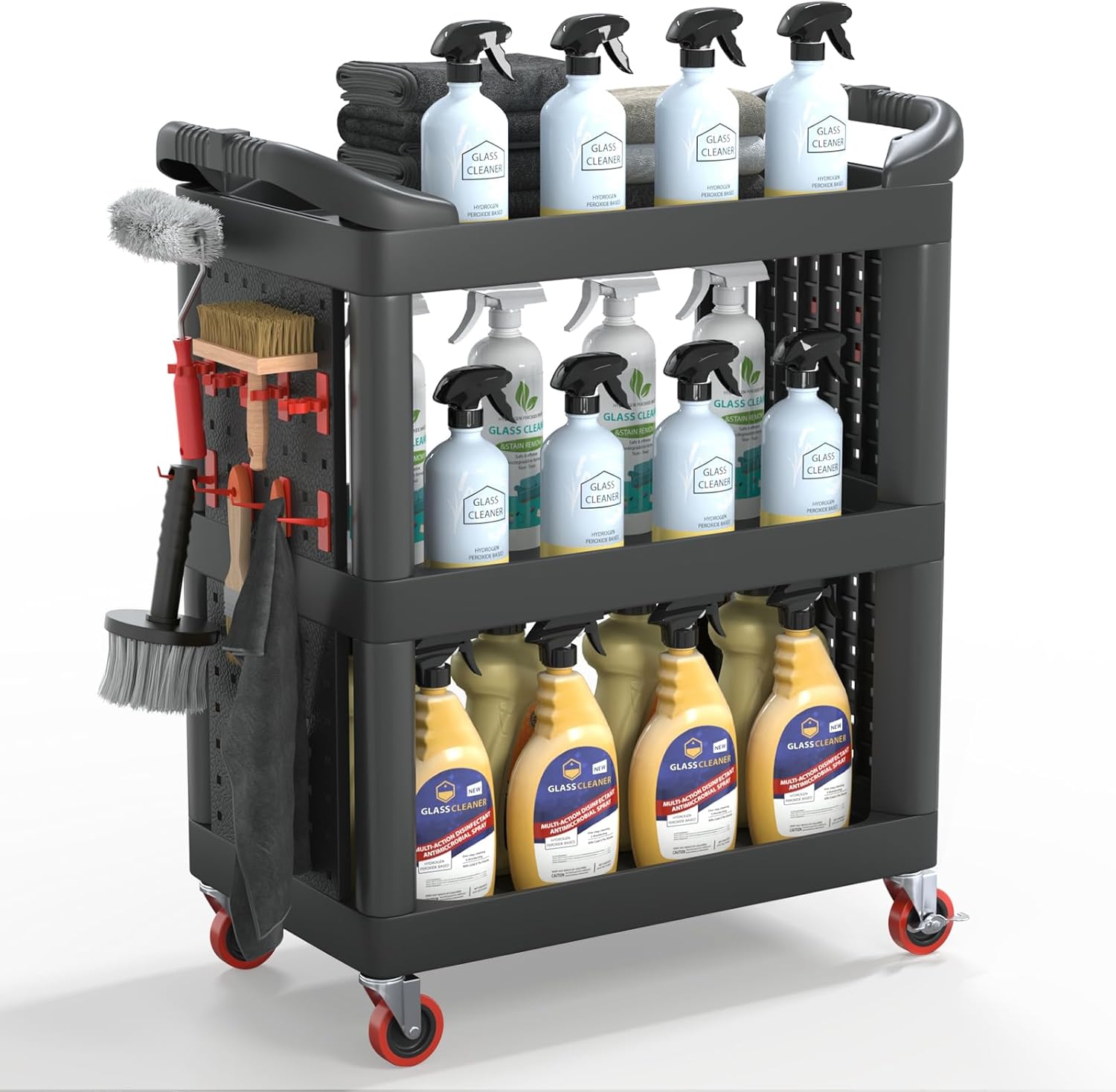 Amazon.com: Pelnuies 3 Tier Auto Detailing Cart with 12 Grooves, 350 ...