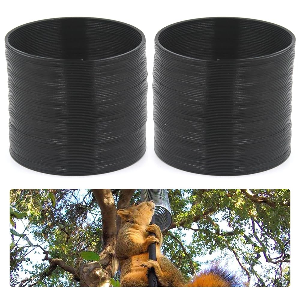 Amazon.com : 2 PCS Metal Squirrel Baffle, Squirrel Barrier Spring Coil ...