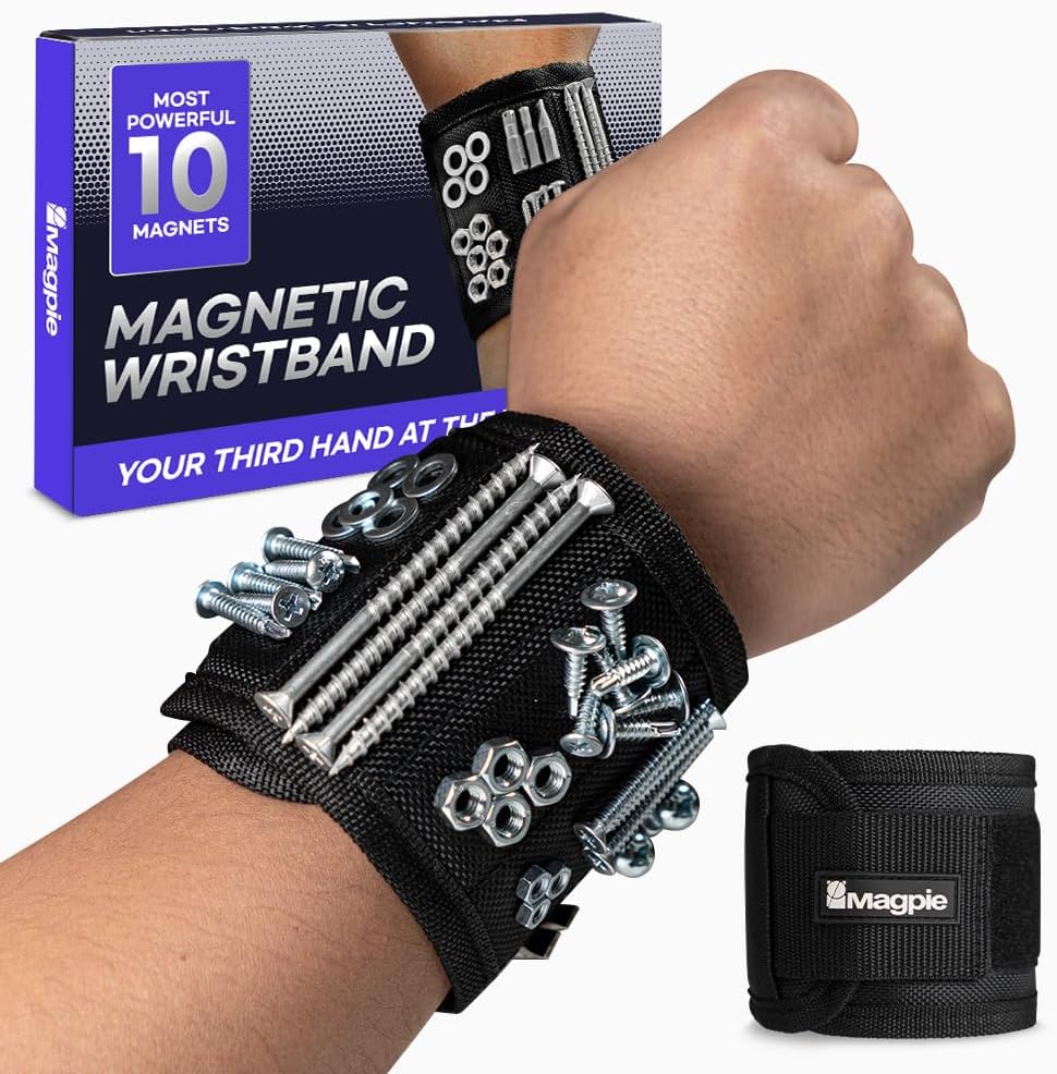 BEST EVER PRO-MADE X1 Magnetic Wristband with Strong Magnets & Pockets ...