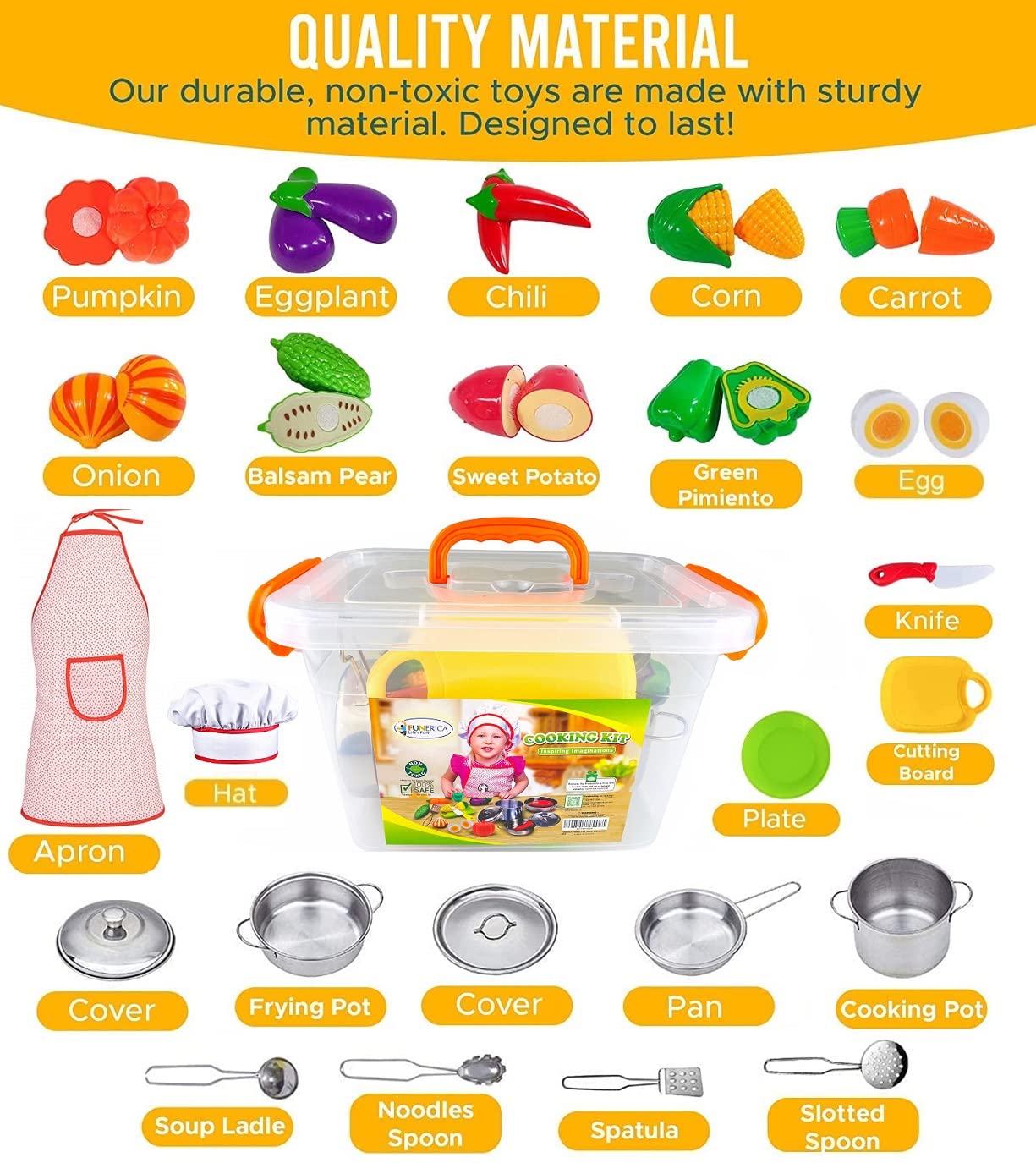 Snapklik.com : FUNERICA Cutting Play Food Fruits And Vegetables And ...
