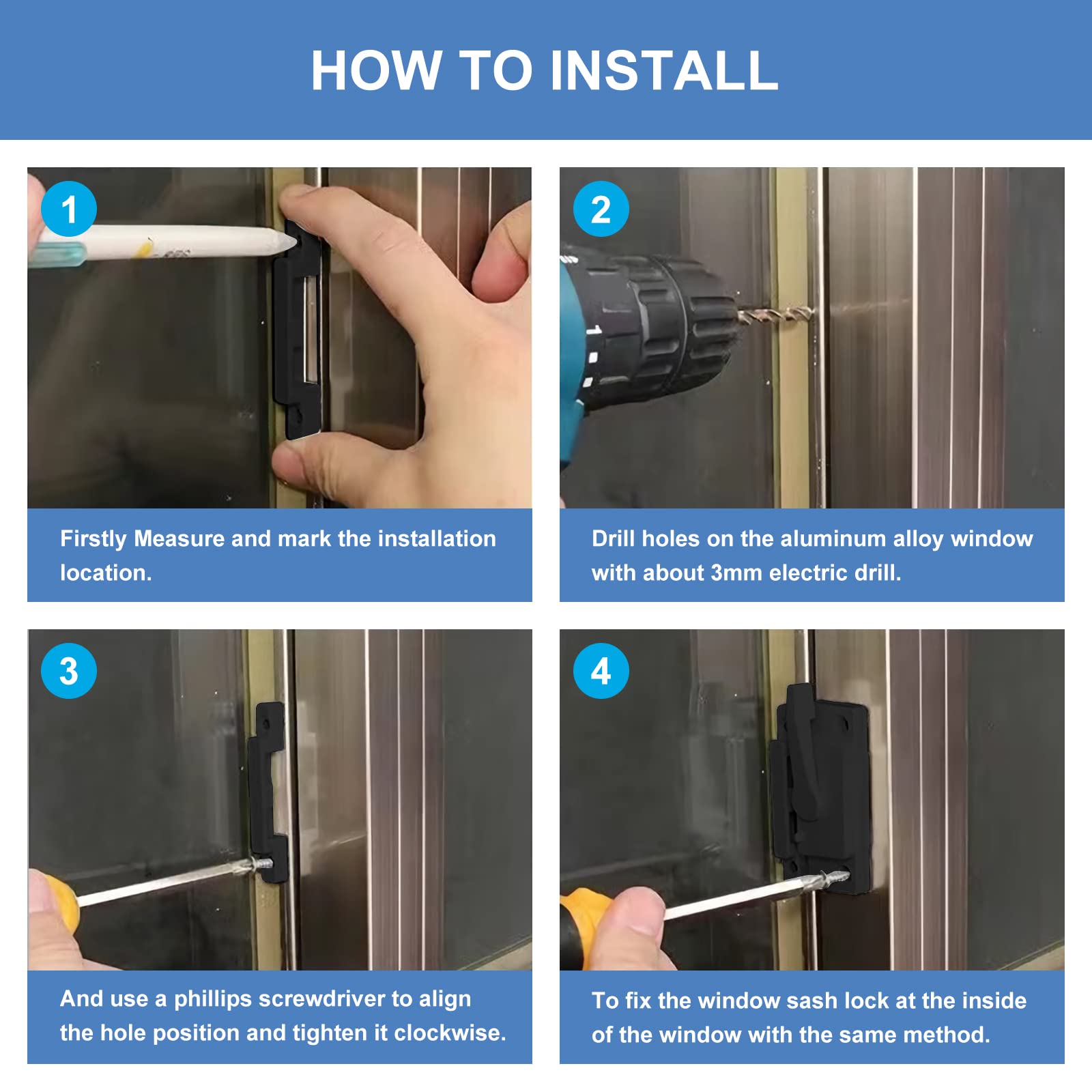 Snapklik.com : MXiiXM 8 Pack Sliding Window Sash Locks, Cam Window Sash ...