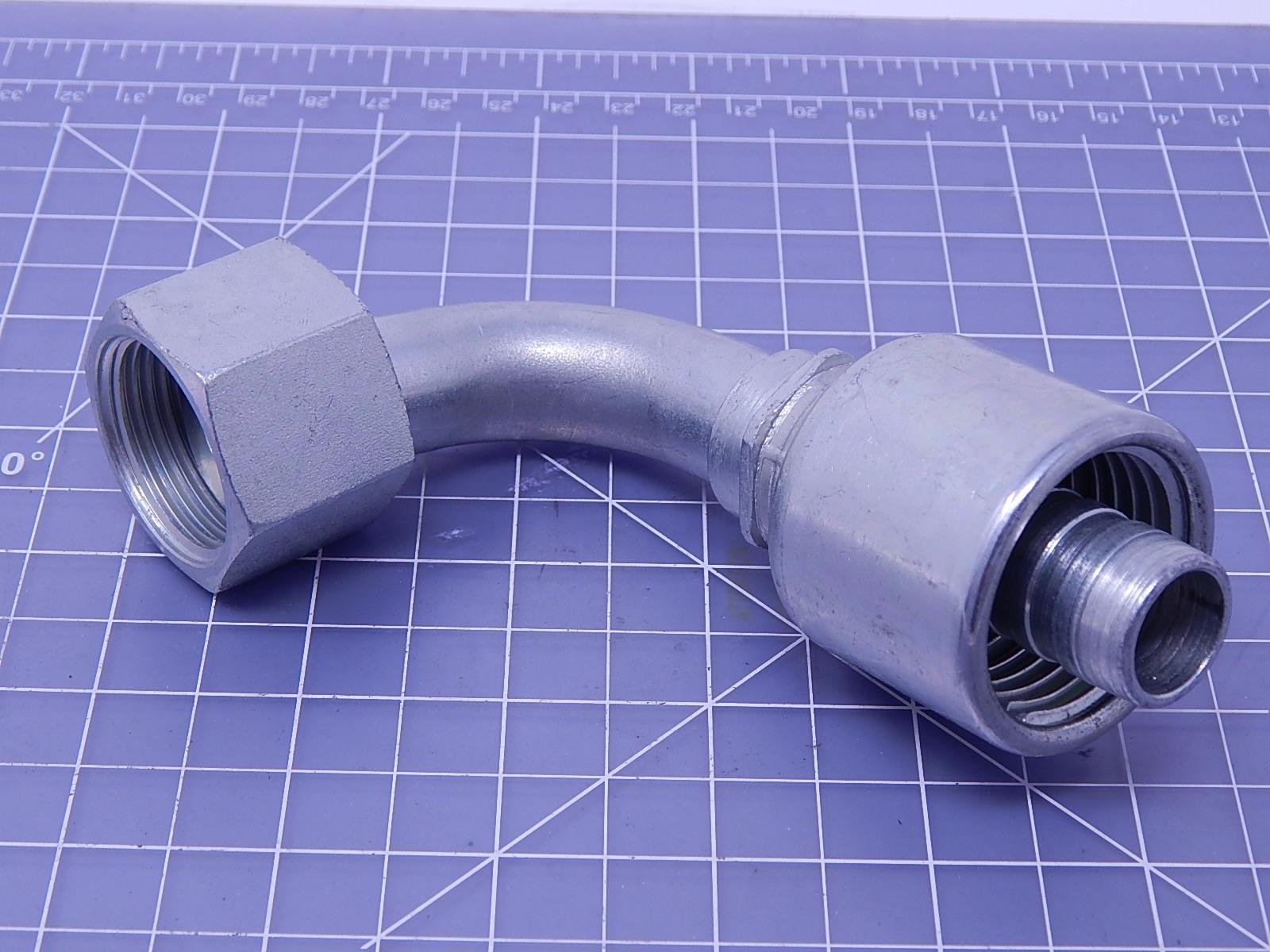 Amazon.com: Gates G25240-1212, 12G-12FFORX90M Hydraulic Hose Fitting ...