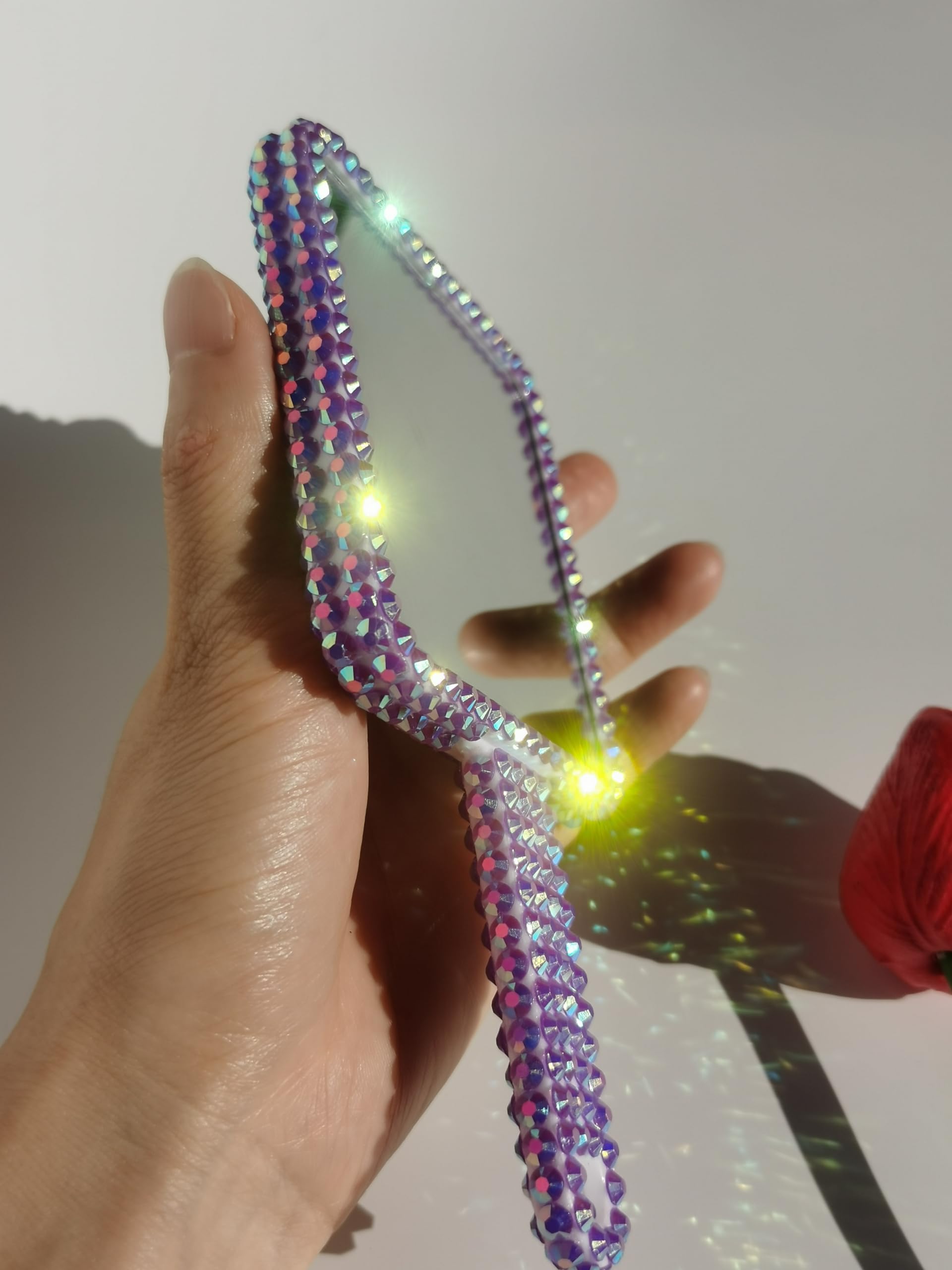 Amazon.com: Jxiaoyumio Sparkling Rhinestone Handheld Mirror Bling Hand ...