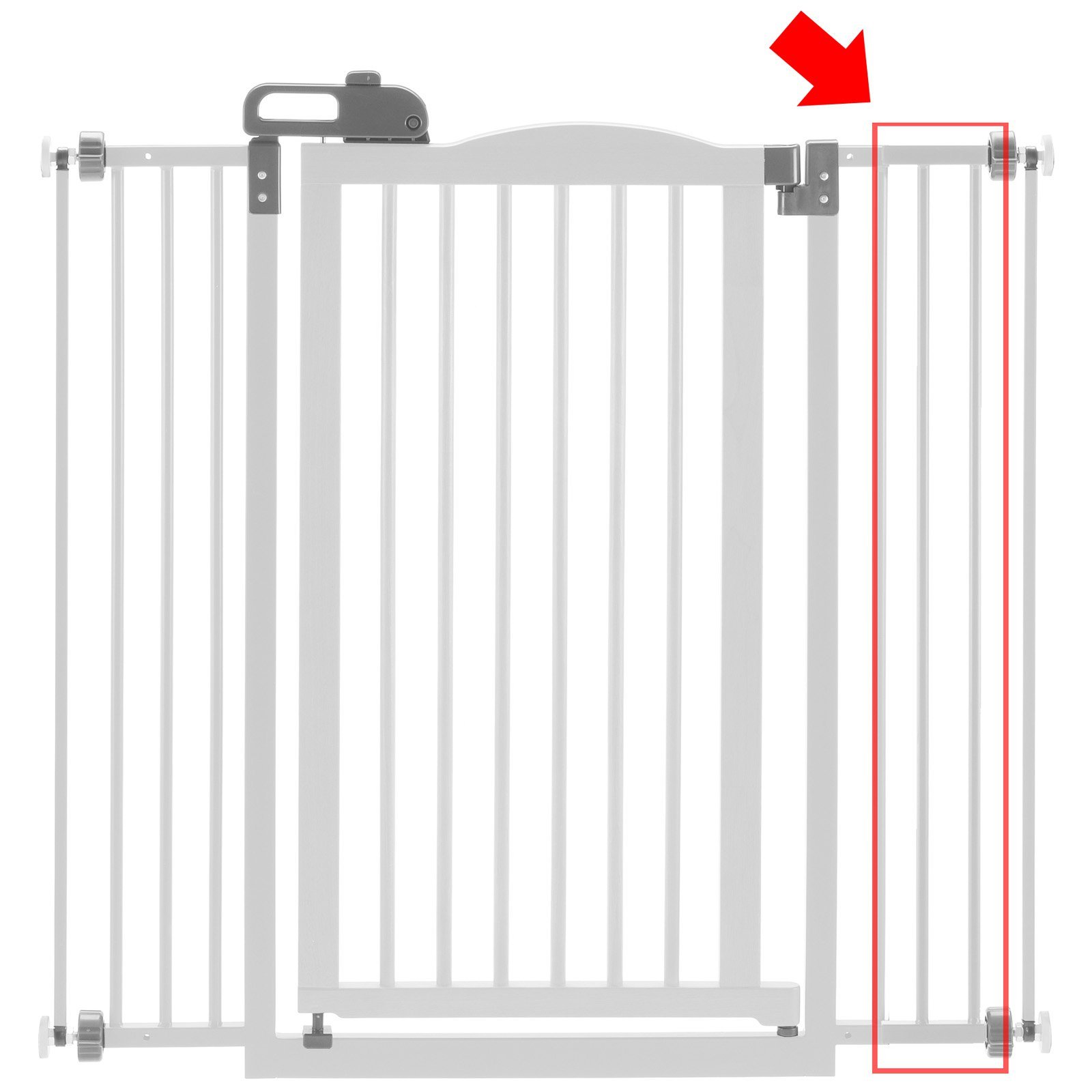 Snapklik.com : Richell Tall One-Touch Gate II Extension, Origami White