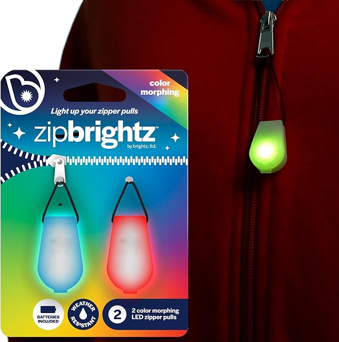 Amazon.com: Brightz ZipBrightz LED Zipper Pull Light, 2-Pack - Color ...