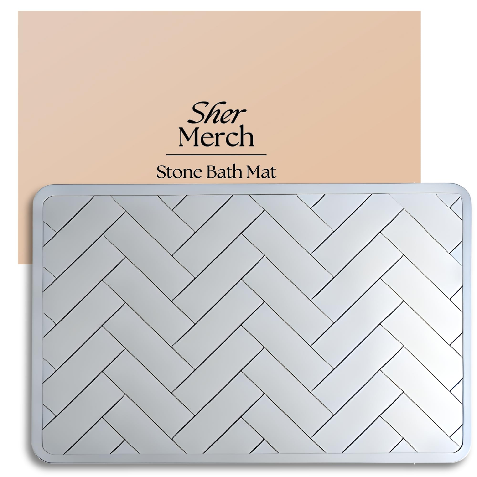 Amazon.com: SherMerch Diatomite Earth Stone Bath Mat | Non-Slip, Quick ...