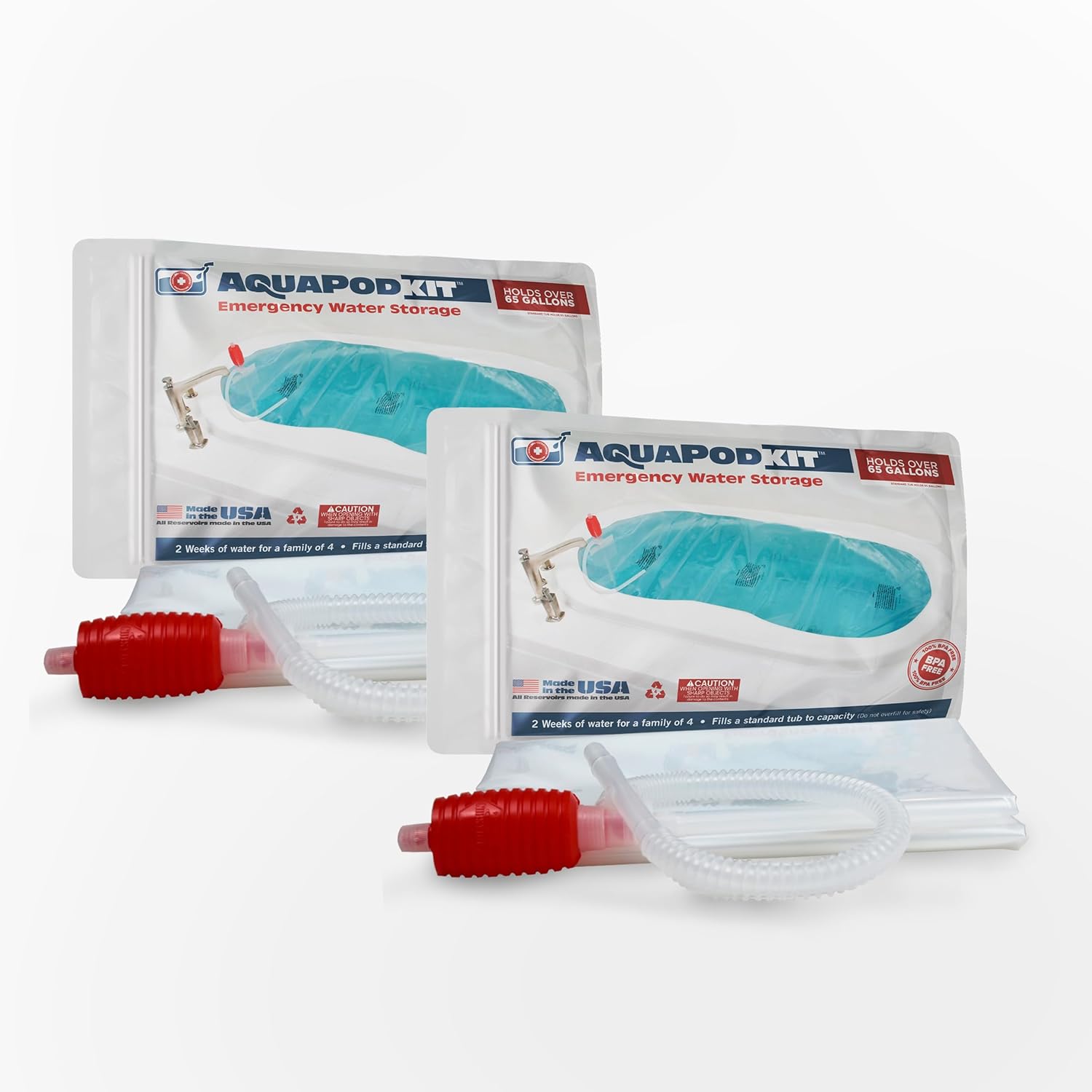 AquaPodKit Emergency Water Storage Kit - Made in USA -100 Gallon ...