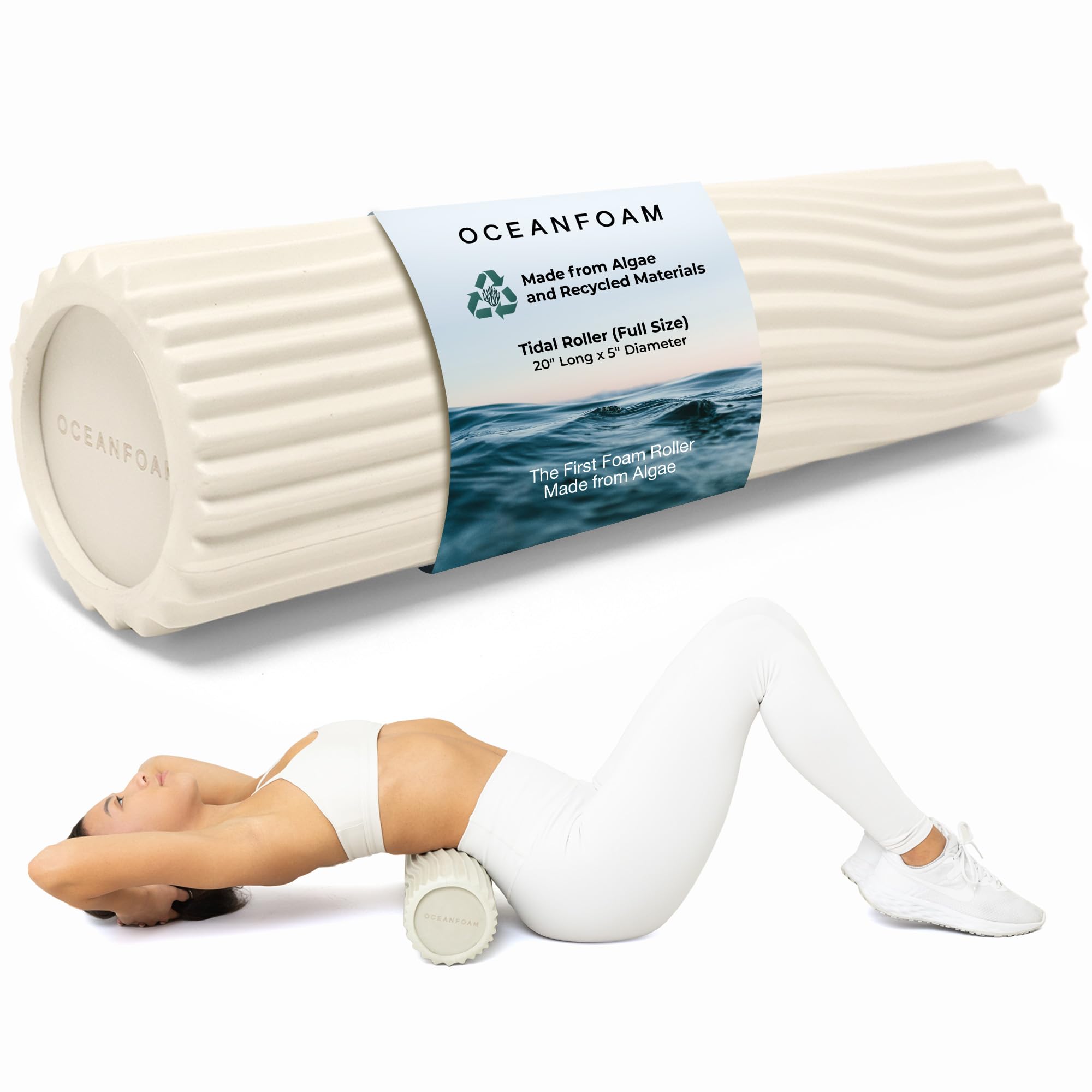 Snapklik.com : Oceanfoam Tidal Roller - Muscle Massage Foam Roller For Back Pain & Stretching ...