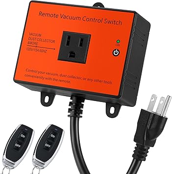 Amazon.com: 120V Automatic Vacuum Switch with Remote, Wireless Remote ...