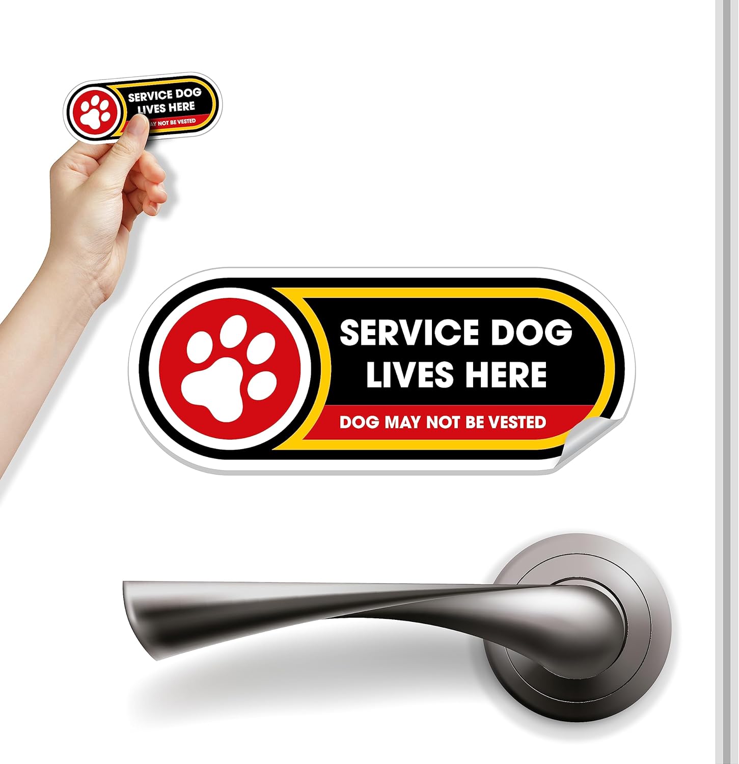 Amazon.com: Service Dog Lives Here Small Sticker | Service Dog May not ...