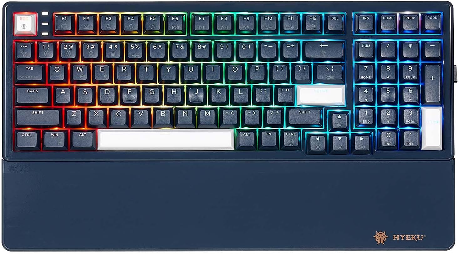 Amazon.com: Hexgears E4 Pro Wireless Mechanical Keyboard, RGB Backlit ...