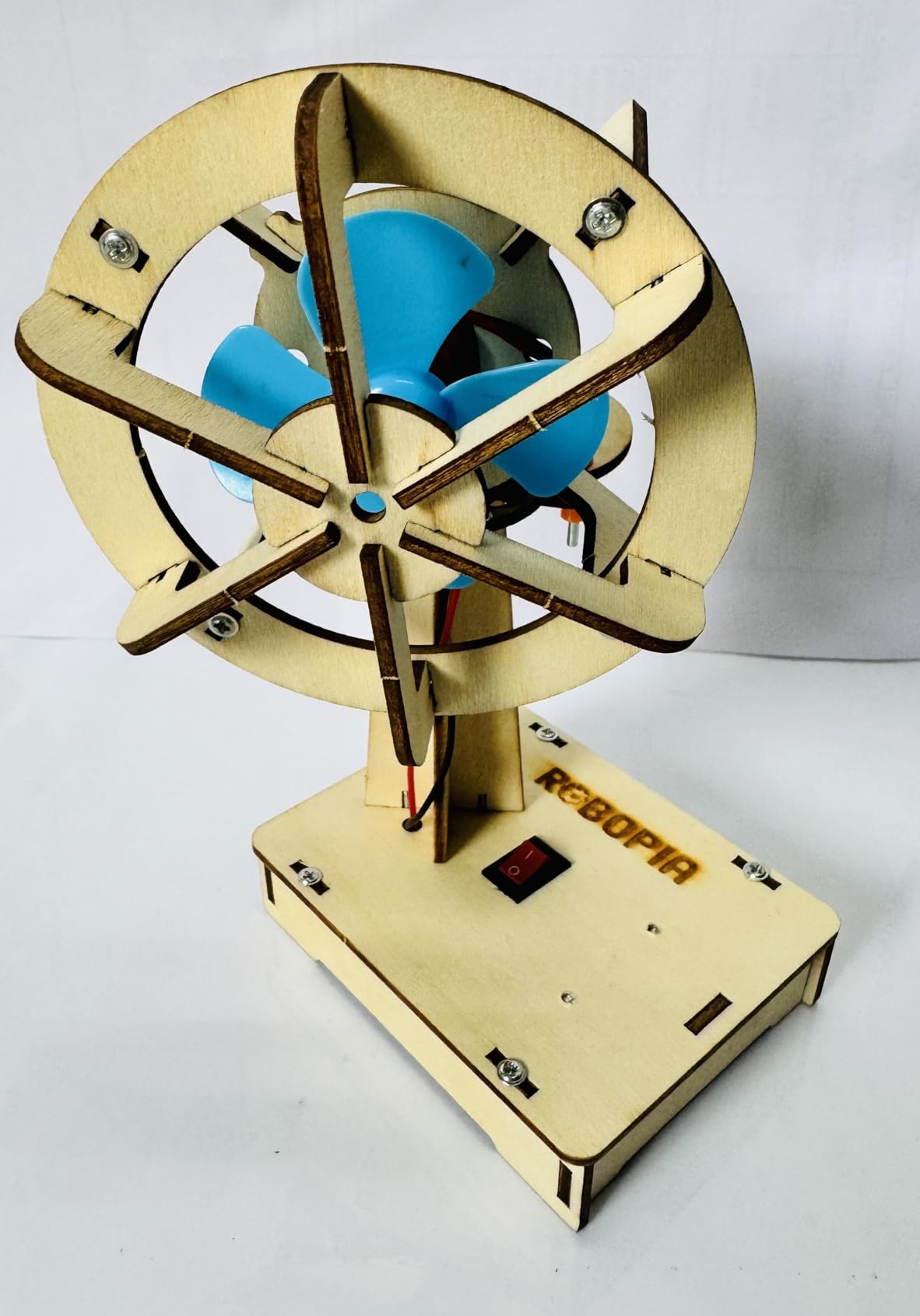 Buy ROBOPIA DIY Wooden Rotating Table Fan STEM Learning Kit for Kids ...