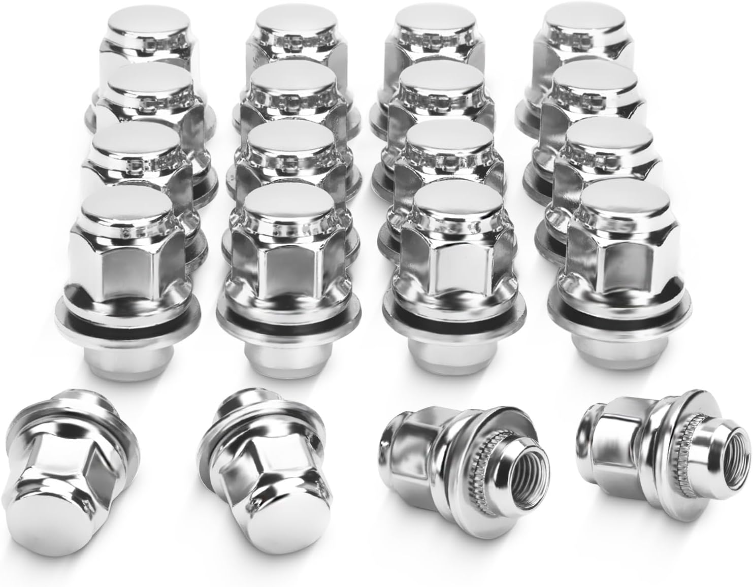 Amazon.com: ZY WHEEL Set of 20pcs 12X1.5mm Hex 13/16'' (21mm) Chrome ...