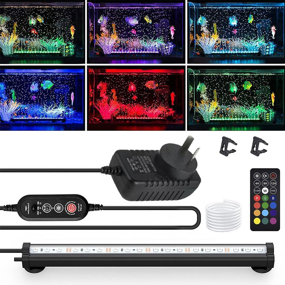 28-88CM RGB LED Fish Tank Light, Abeststudio Submersible Aquarium Light ...