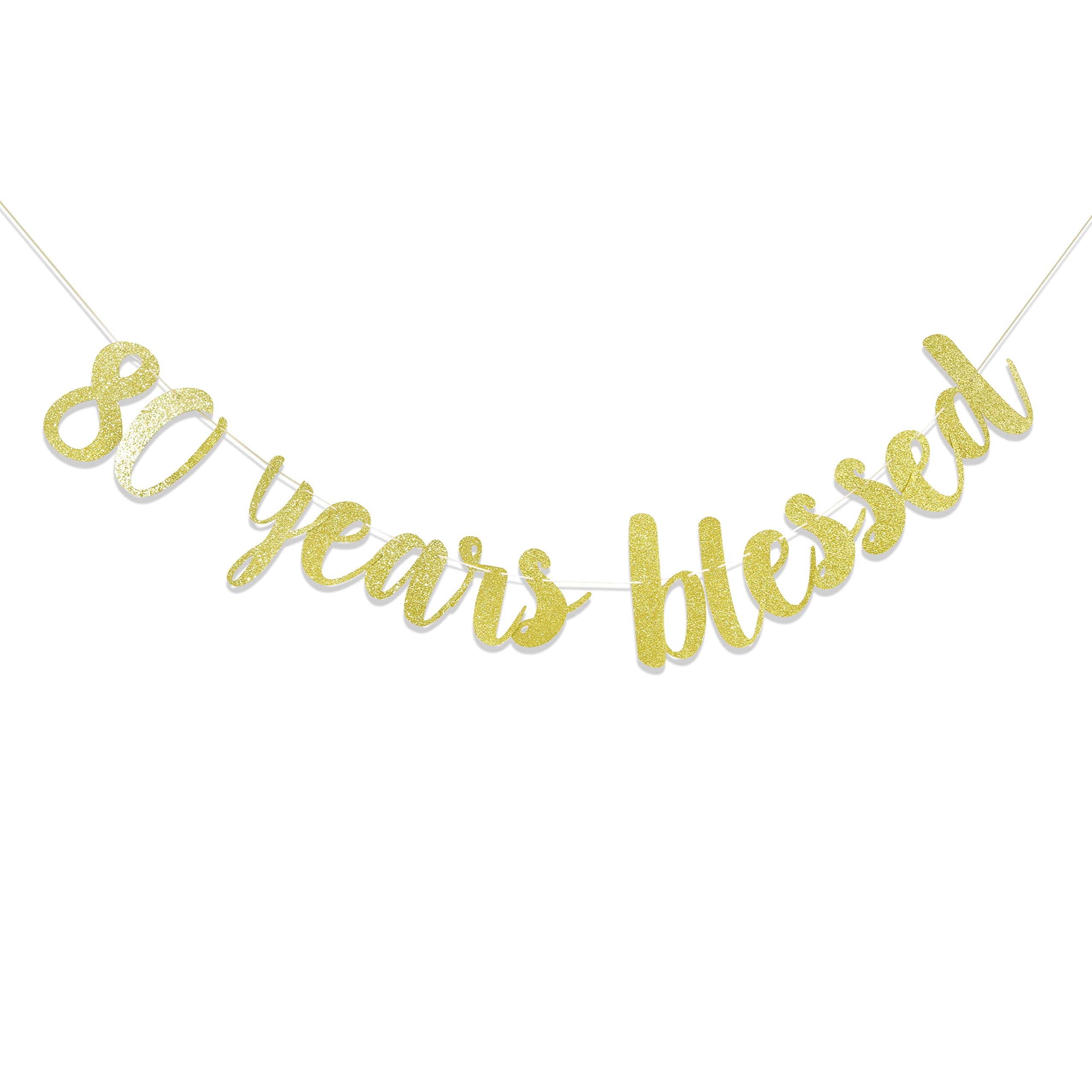 Buy 80 Years Blessed Banner - 80th Birthday Banner,80th Birthday Banner ...