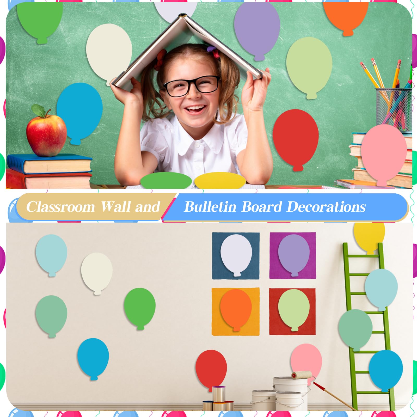 Snapklik.com : 360 Pcs Balloons Paper Balloon Cutouts 3.9 Inch Assorted ...