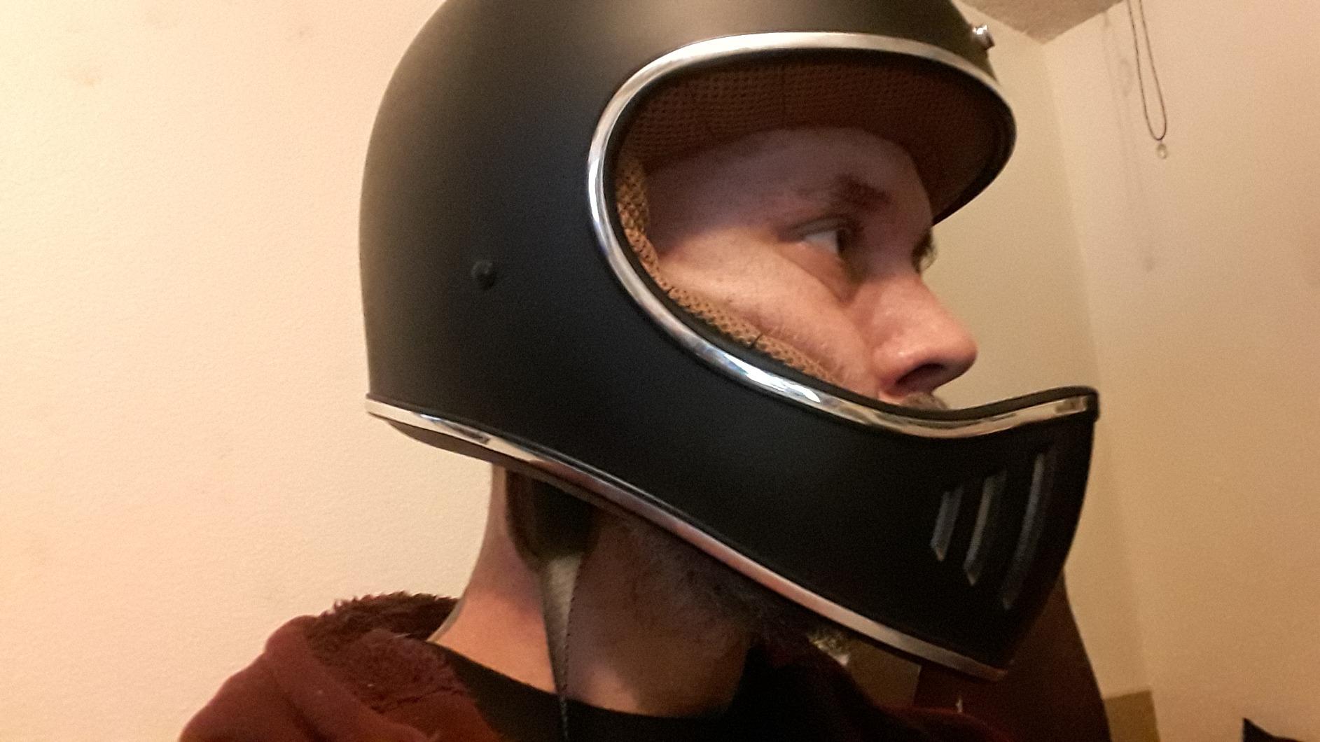 Amazon.com: GDM Rebel Vintage Motorcycle Helmet Retro Full Face ...