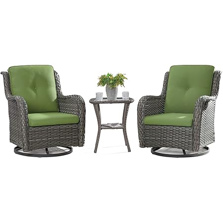 Amazon.com: Joyside Outdoor Swivel Rocker Patio Chairs Set of 2 and ...