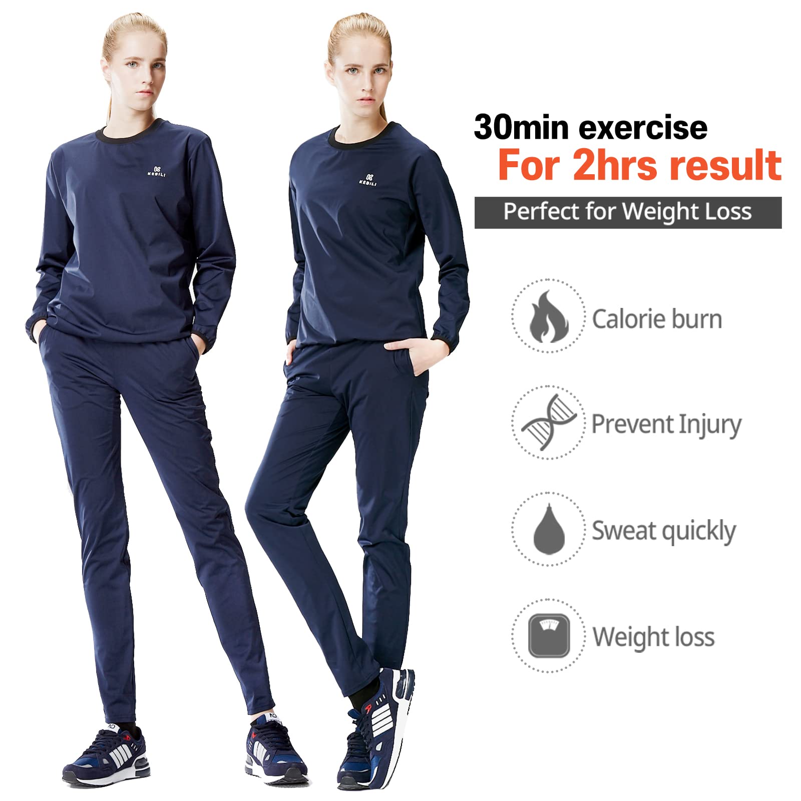 Snapklik.com : KEBILI Sauna Suit For Women Weight Loss Gym Workout ...