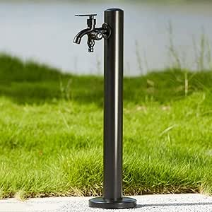 Outdoor Stainless Steel Garden Water Column - Freestanding Hose Stand ...