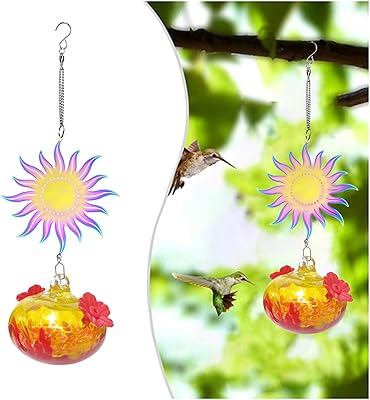 Amazon.com : Hummingbird Feeder for Outdoor with Hummingbird Bath, 13 ...