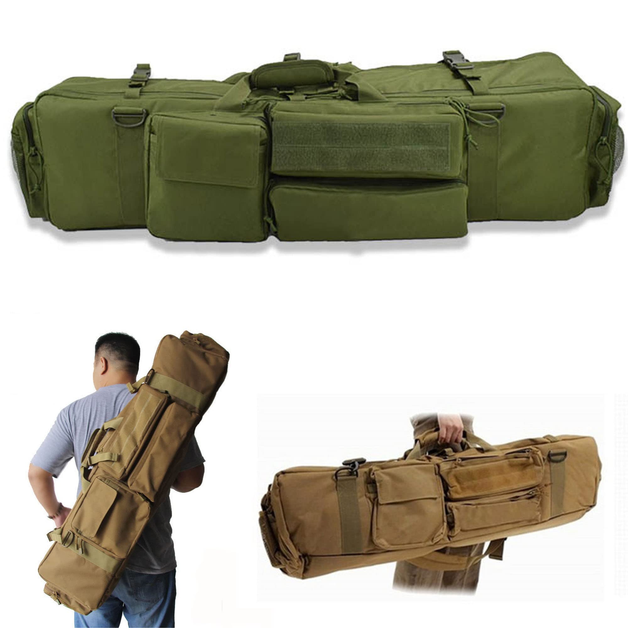 Buy JHYFT Airsoft Case Soft Case Bags for s Range Bag Double Cases for s Case Backpack (Green ...