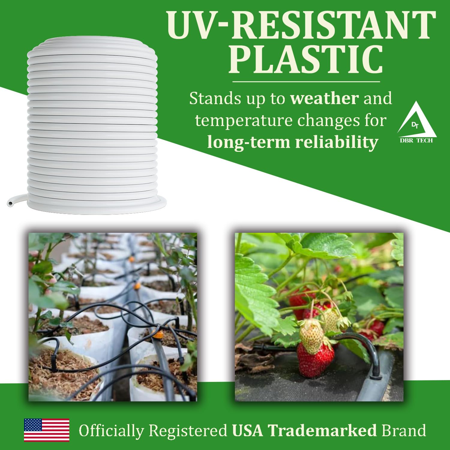 Snapklik.com : 1/4 Drip Irrigation Tubing, 200 Feet, Flexible PVC ...