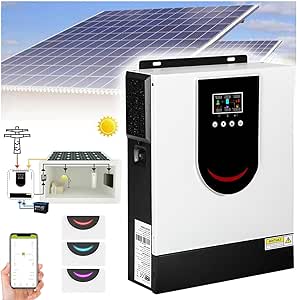 Amazon.com: 1.1Kw-10.2Kw Hybrid Solar Inverter + WiFi Monitoring (Optional), Off-Grid/On-Grid ...