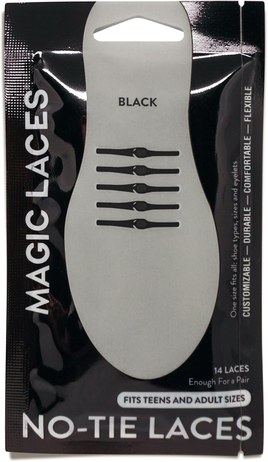 Amazon.com: Magic Laces No Tie Shoe Laces for Adults - Elastic Lacing ...