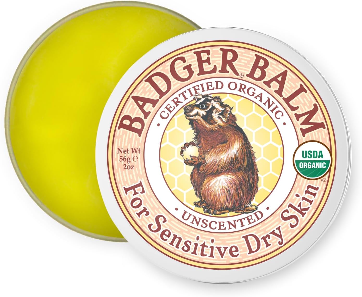 Badger Unscented Balm | Balm with Virgin Olive Oil & Beeswax for Dry ...