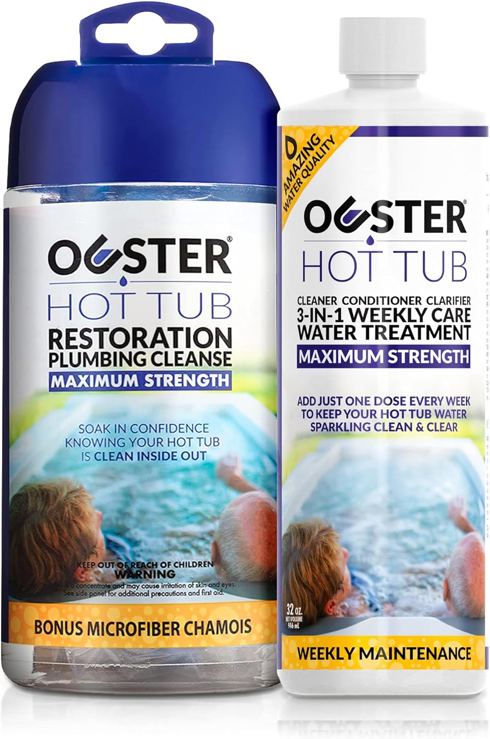 Amazon.com: Bio Ouster 3in1 Weekly Hot Tub Cleaner & Spa Purge Hot Tub ...