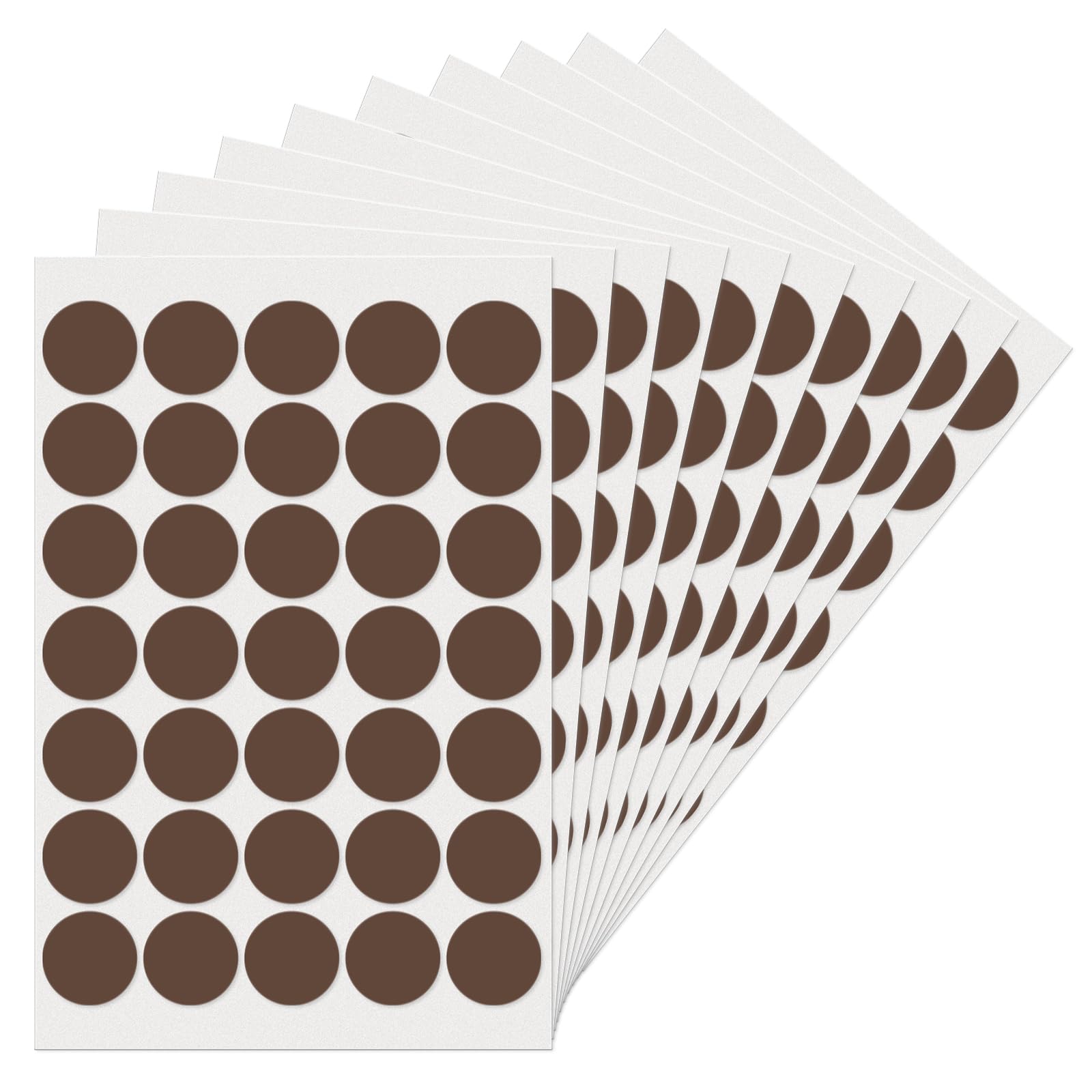Snapklik.com : YIKIADA Brown Dot Stickers Round 1 Inch Sticker