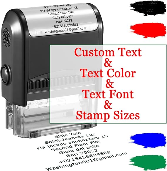Personalised Stamps Custom Self Inking Stamp Customised Ink Stamper ...