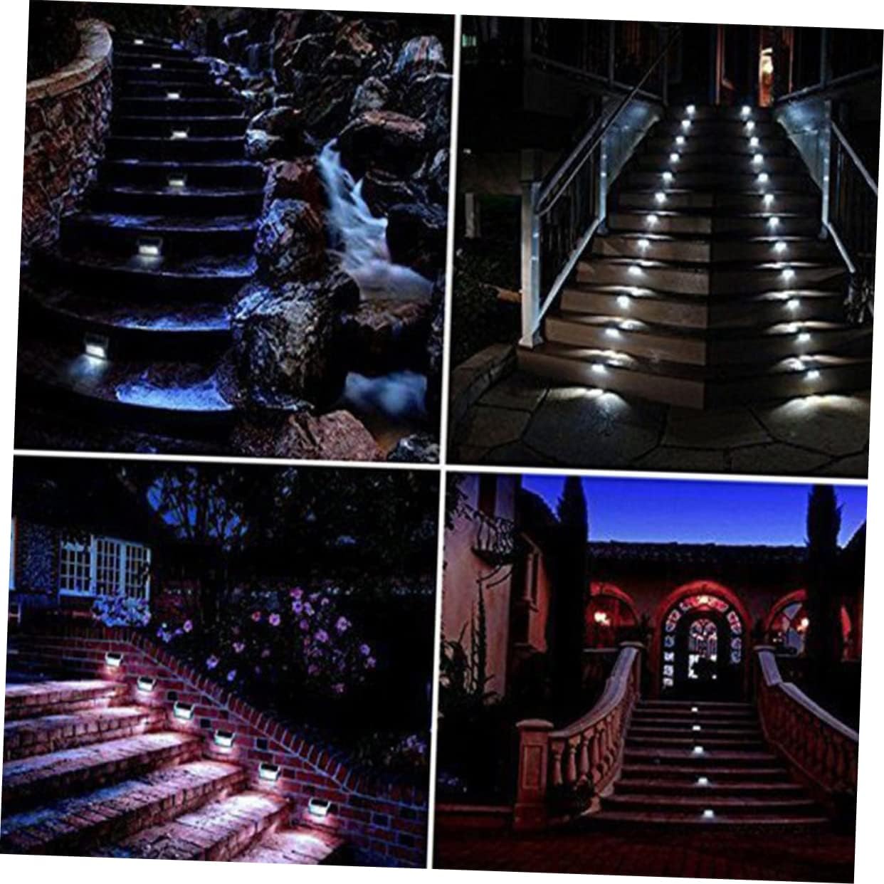 2pcs Street Wall Lights Solar Corridor Light White Light Wall Lamp ...