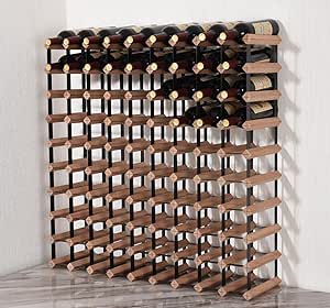 Amazon.com: JILIDAO Wine Rack, Custom Free Standing Floor Wine Storage Cabinet Shelf, Wood Metal ...