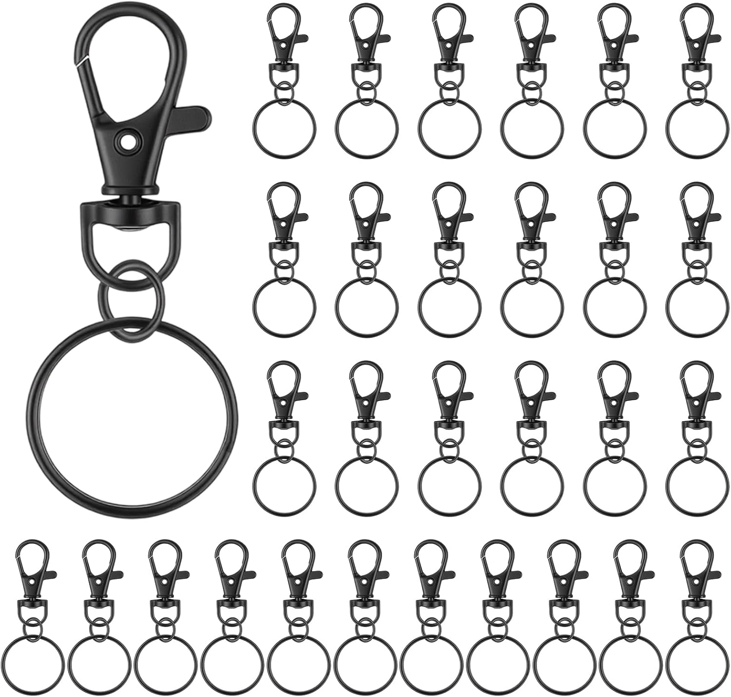 Amazon.com: 60PCS Key Chain Clips, Large Lobster Claw Clasps with ...