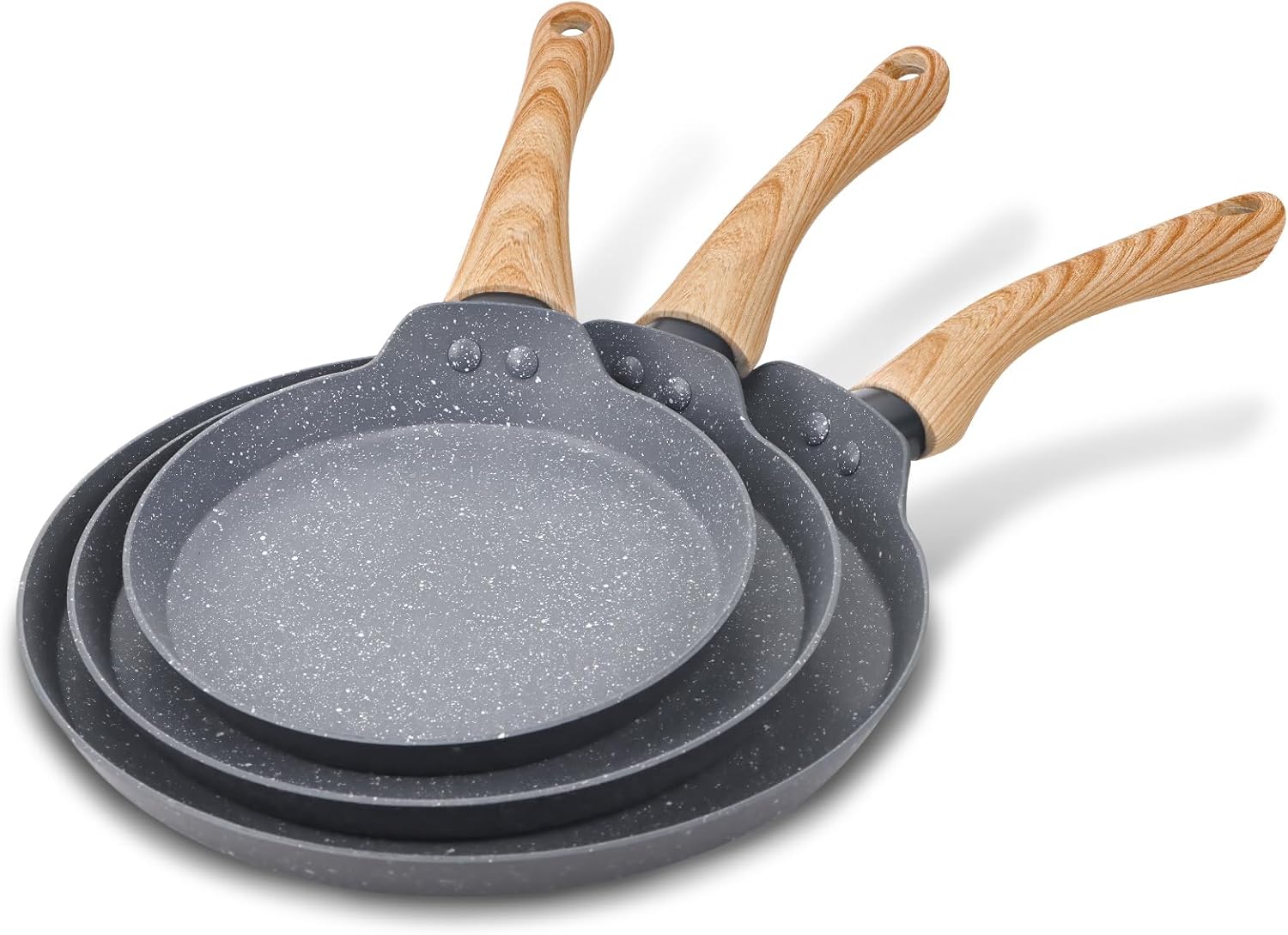 Amazon.com: FTNESGYM Egg Pan Frying Pan Set, 7" 8.5" and 10" 3 Pieces ...